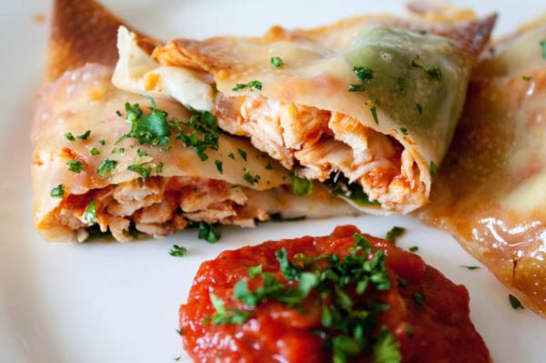 Baked Chicken Parmesan Wraps