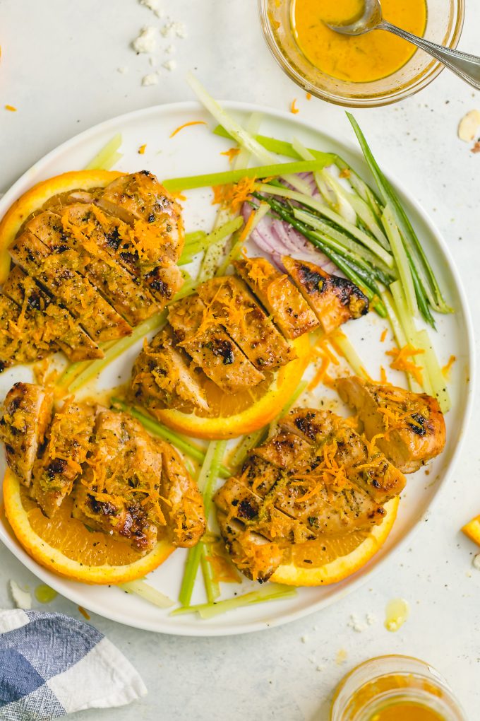 Orange Ginger Marinated Grilled Chicken - Andie Mitchell